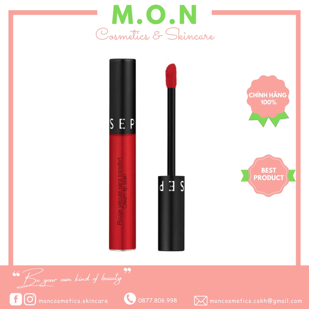 Son Kem Sephora Cream Lip Stain Moncosmetics màu 25 Cam gạch Coral ...