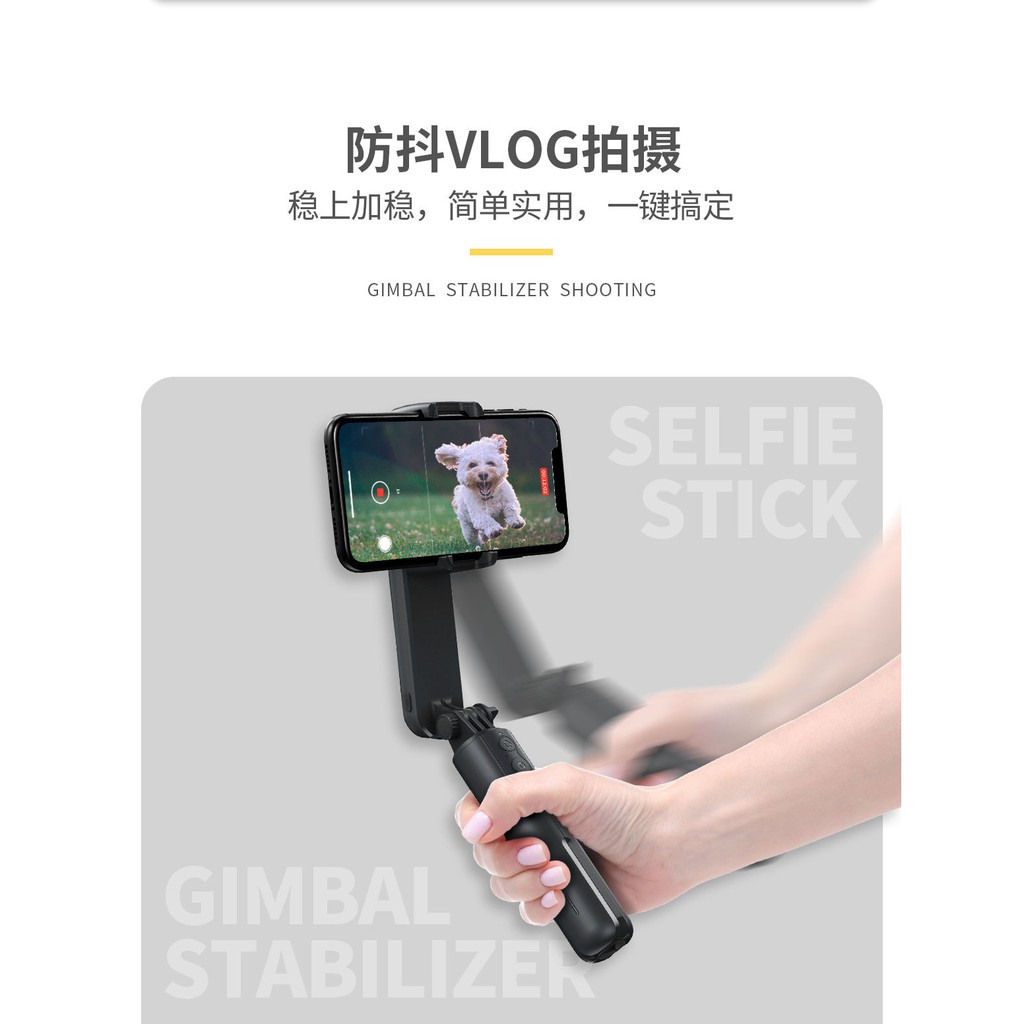 Tay cầm Chống Rung Điện Thoại Gimbal L08 Chống Rung Khi Chụp Ảnh-Quay Video-Có Bluetooth-Kéo Dài ...