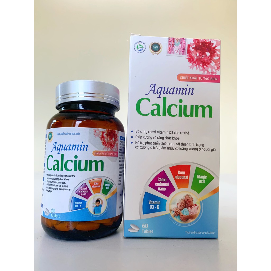 VIÊN UỐNG BỔ SUNG CANXI CHIẾT XUẤT TỪ TẢO BIỂN ĐỎ AQUAMIN CALCIUM - BỔ SUNG CANXI NANO, VITAMIN ...