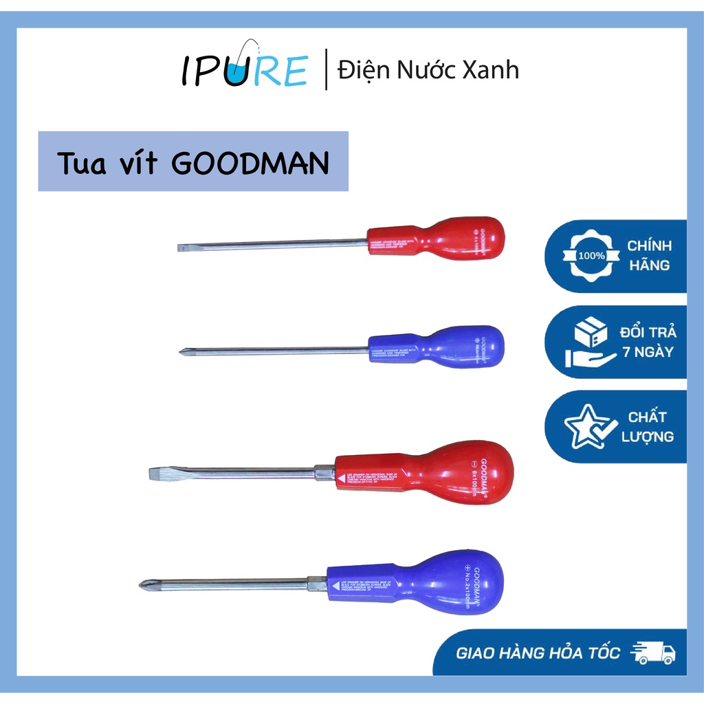 Tua vít Goodman Tua vít đầu bake đầu dẹp 4x100mm 5x100mm 6x100mm ...