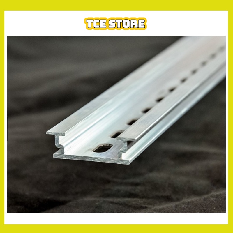 Thanh ray nhôm thanh din cài thiết bị aptomat cầu đấu gắn tủ 10cm 20cm ...