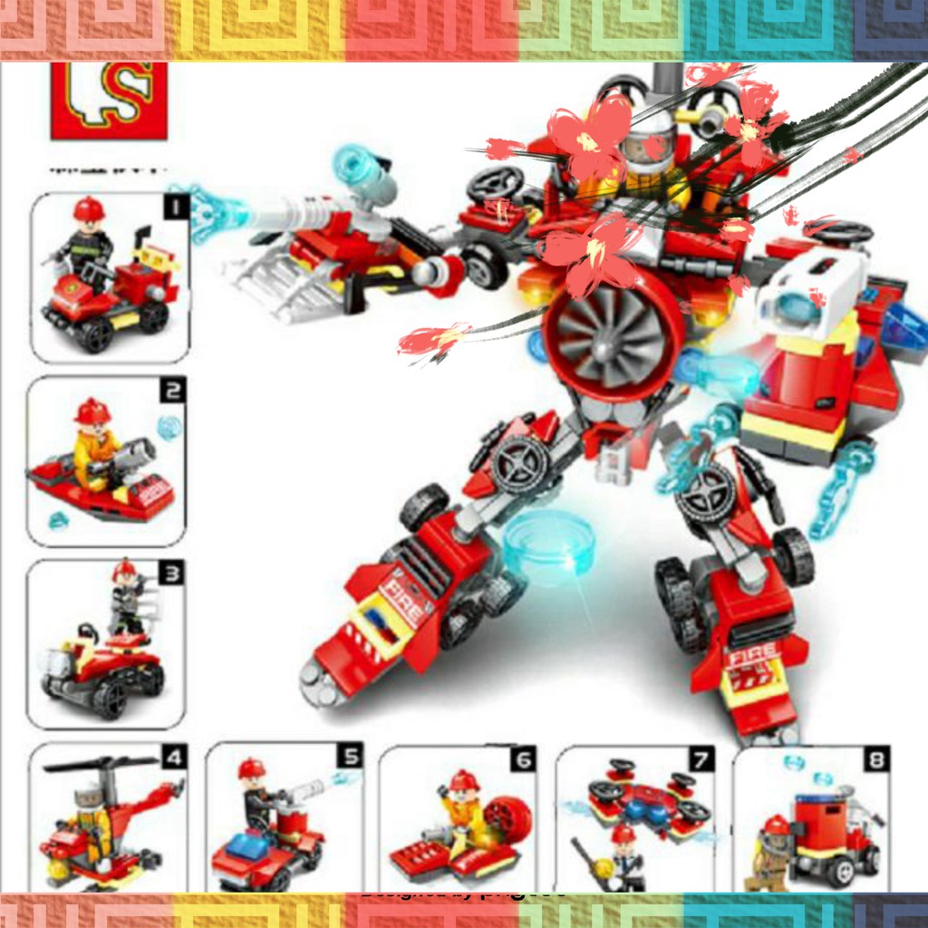 Bộ Đồ Chơi Lego Lắp Ráp Sembo - Mô Hình Robot 6 Trong 1 | Shopee Việt Nam