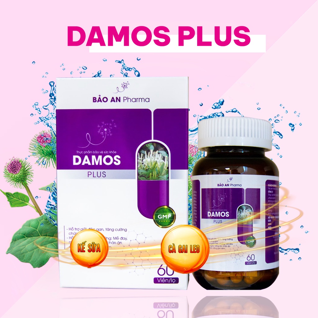 Viêm da Damos Plus hỗ trợ giải độc gan, cải thiện viêm da cơ địa, viêm ...