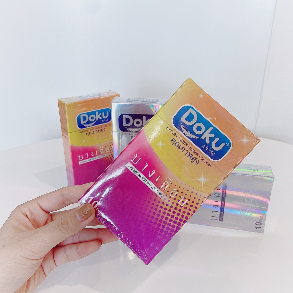 [ CHÍNH HÃNG ] - BAO CAO SU DOKU DOM GAI, SIÊU MỎNG, HỘP 10 CHIẾC ...