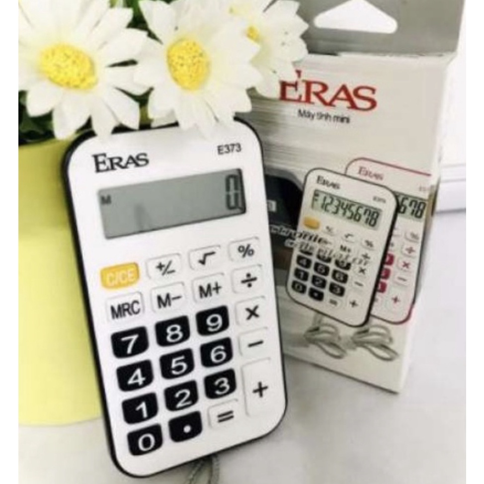 Máy Tính Cầm Tay Chính Hãng Eras E373- Máy Tính Bỏ Túi Có Dây Đeo- Máy ...