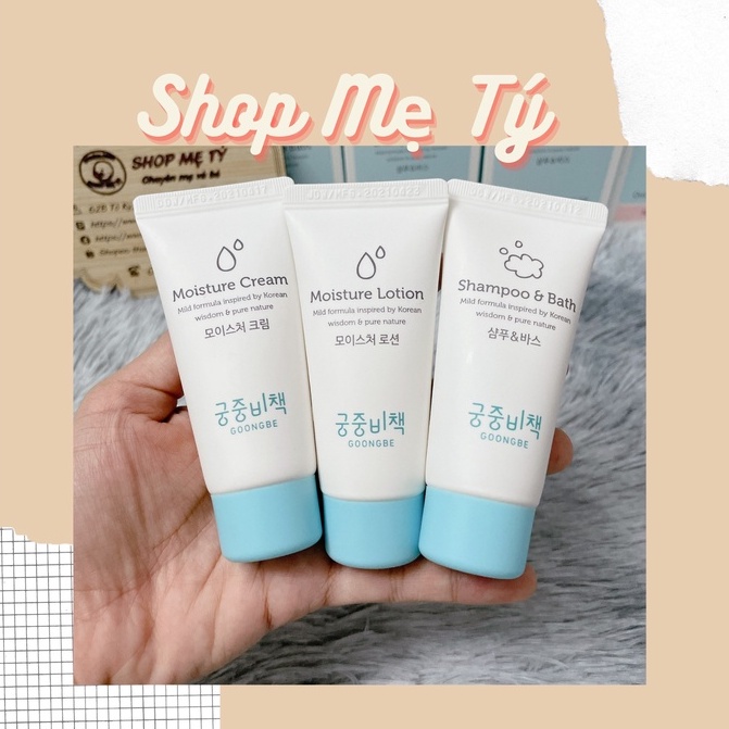 Sữa tắm gội Goongbe minisize, Kem dưỡng da Goongbe mini moisture cream ...