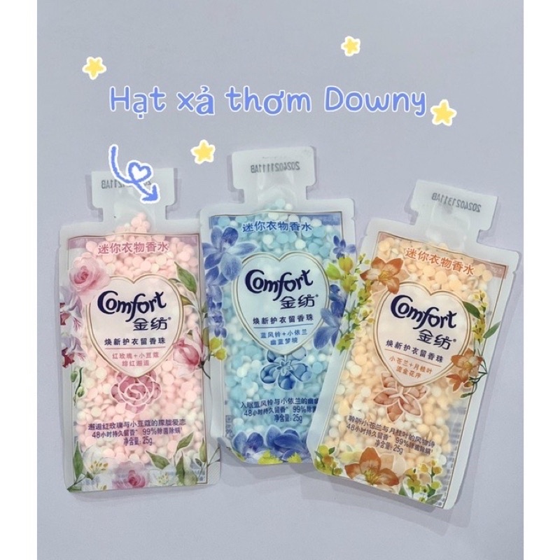 Hạt xả quần áo cô đặc Comfort/Downy gói 22/25g | Shopee Việt Nam