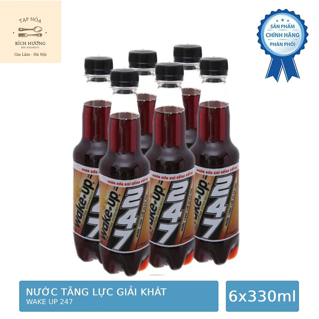 Nước Giải Khát Tăng Lực Wake Up 247 Vị Cà Phê 6x330ml lốc 6 Chai ...