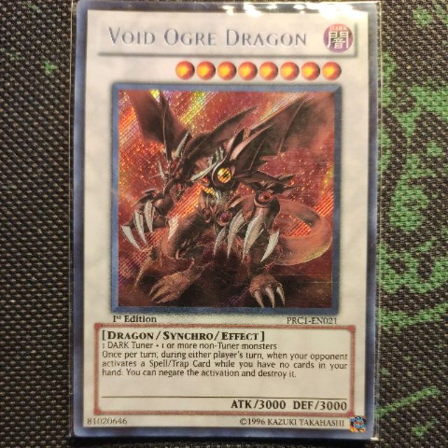 Thẻ bài Yugioh: Void Ogre Dragon - PRC1-EN021 - Secret rare | Shopee ...