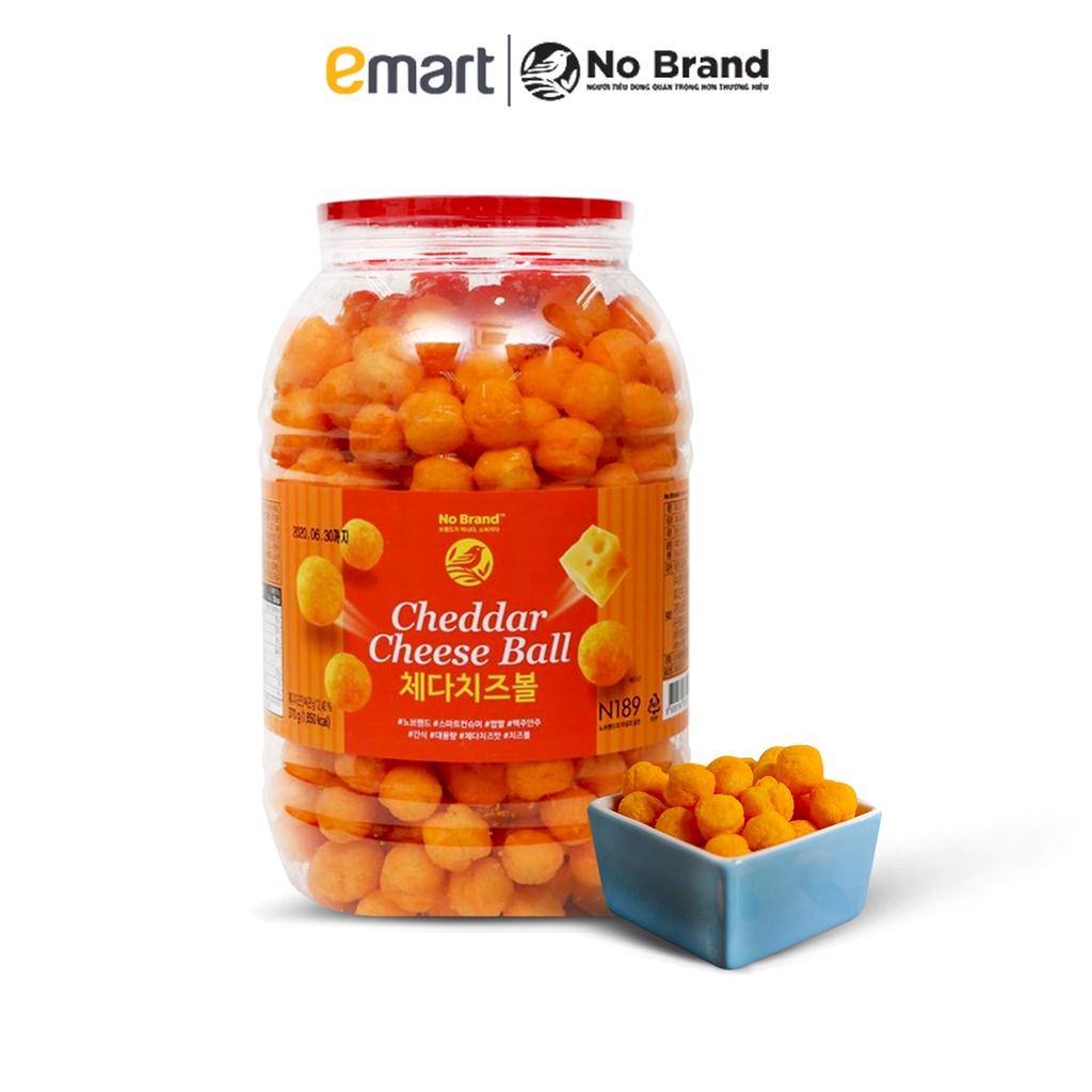 Snack Phô Mai Viên Size Jumbo Cheddar Cheese Ball No Brand 370g - Emart ...