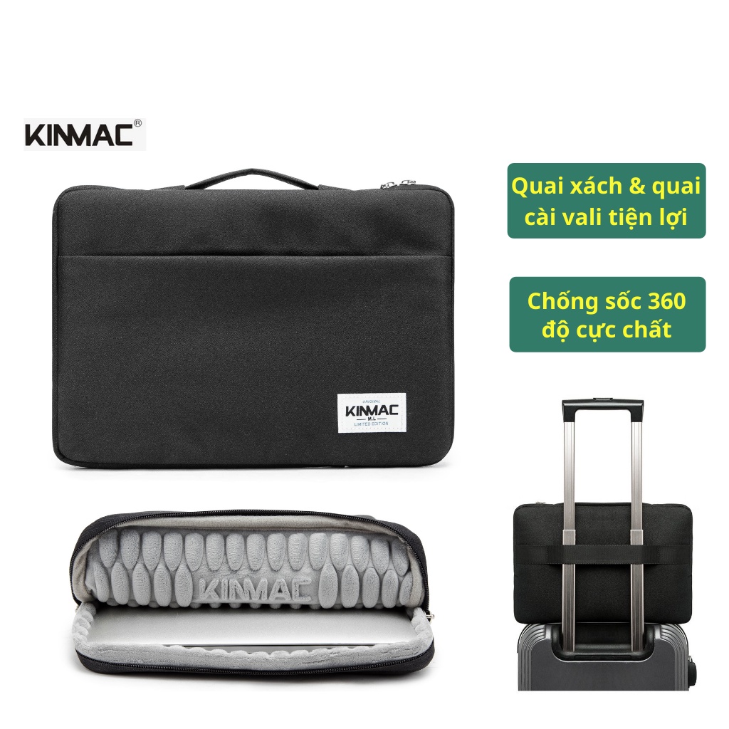 Túi chống sốc laptop macbook kinmac bảo vệ 360 trôi nước 13" 14" 15.6 ...