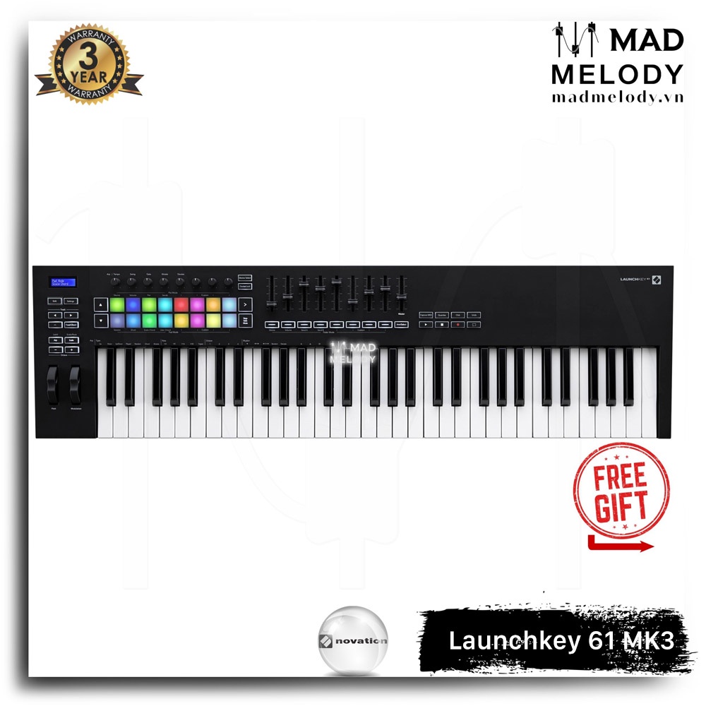 Novation Launchkey 61 MK3 USB MIDI Controller [đàn soạn nhạc 61 phím Launchkey thế hệ 3 mới nhất ...