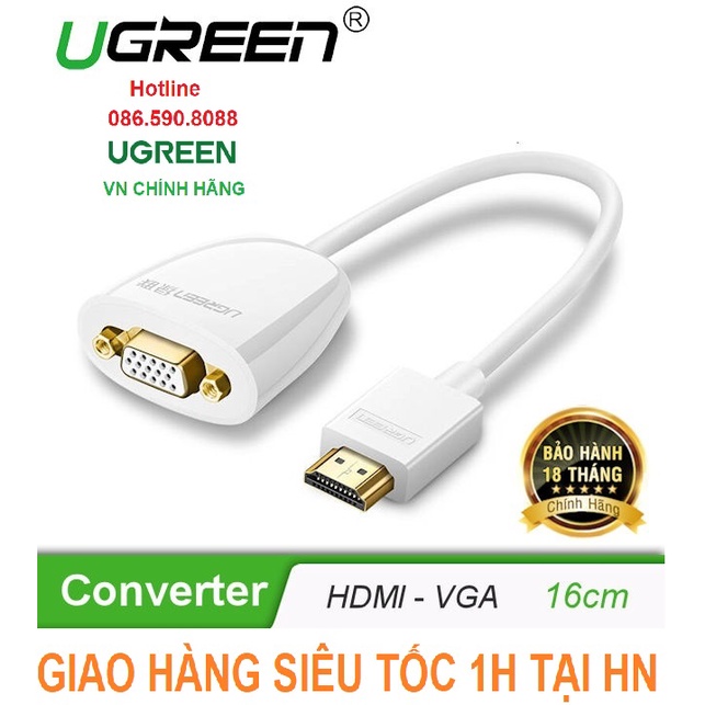 Cáp Chuyển HDMI Sang VGA UGREEN 40252 - HDMI To VGA - Hàng Chính Hãng | Shopee Việt Nam