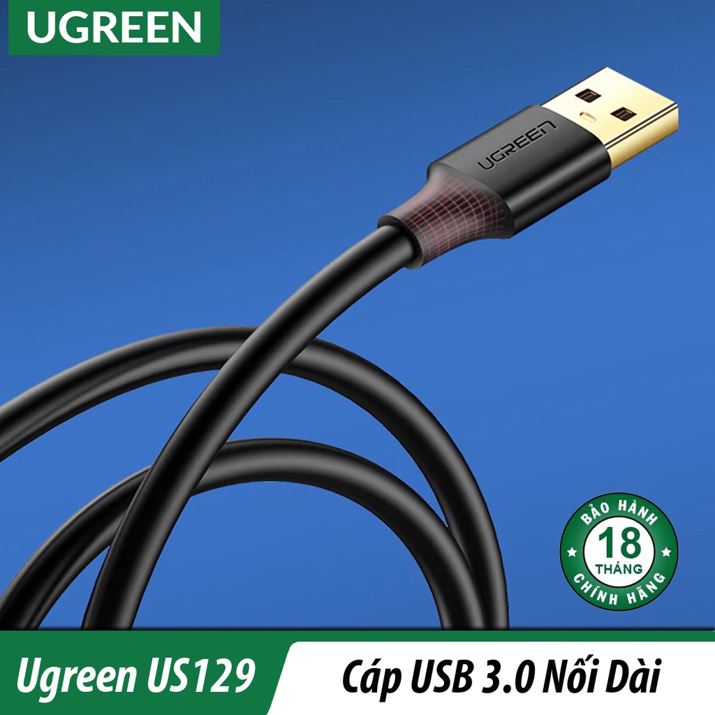 Cáp Nối Dài USB 3.0/2.0 Cao Cấp | UGREEN US129 Chính Hãng | Shopee Việt Nam