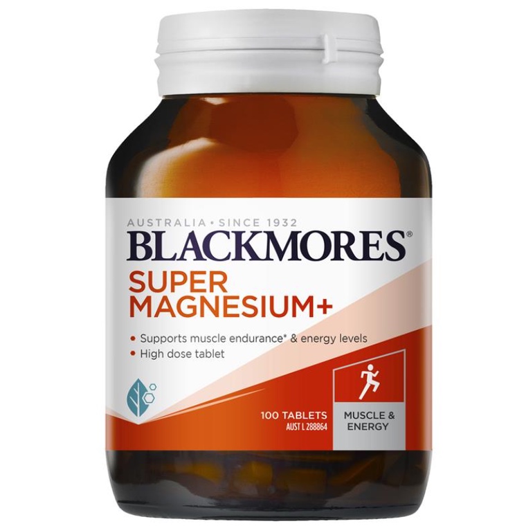 Viên Uống Bổ Sung Magie Blackmores Super Magnesium Plus 100 Viên, 100% ...