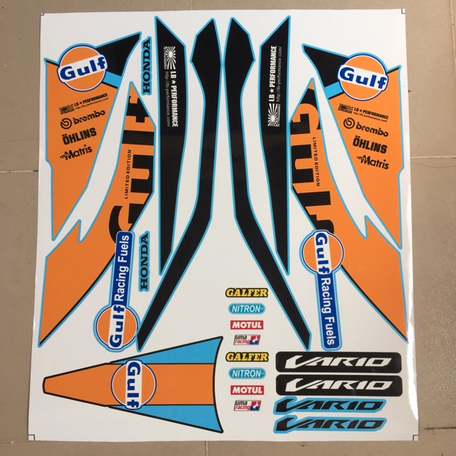 Tem Gulf cam xanh Vario rời - đổi màu tuỳ ý | Shopee Việt Nam