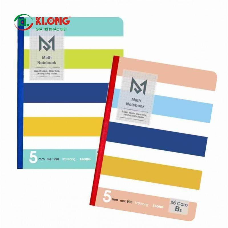 Vở may dán gáy Caro B5 - 120 trang; MS: 990 [Sổ caro Klong] | Shopee Việt Nam