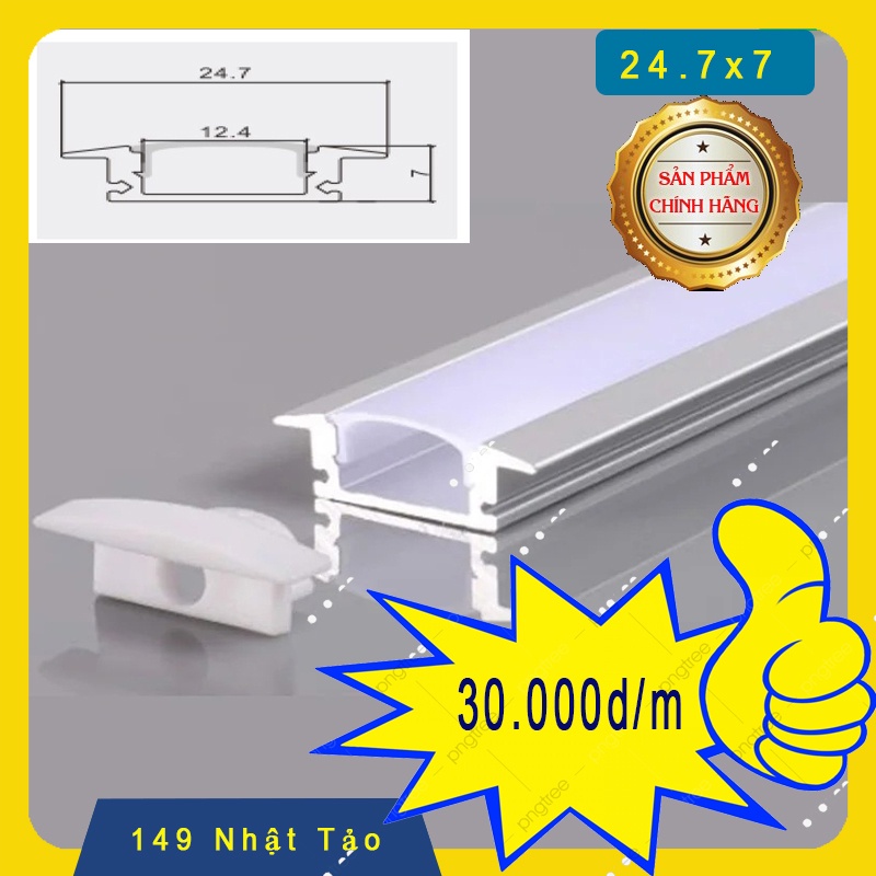 Thanh Nhôm Định Hình Led 508 Chữ Y cao cấp, Hợp kim Nhôm 6063-T5, lắp âm, chuyên dùng cho thiết ...