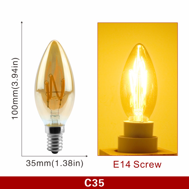 Bóng Đèn LED E14 E27 4W 220V C35 A60 T45 ST64 T185 T225 G80 G95 G125 Thiết Kế Cổ Điển Đẹp Mắt ...