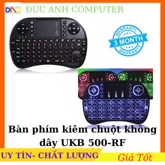 Bàn phím kiêm chuột không dây UKB 500-RF Mini Keyboard (Đen / Led ...