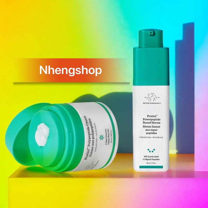 [Minisize 5ml] Cặp tinh chất và kem dưỡng Drunk Elephant Protini ...