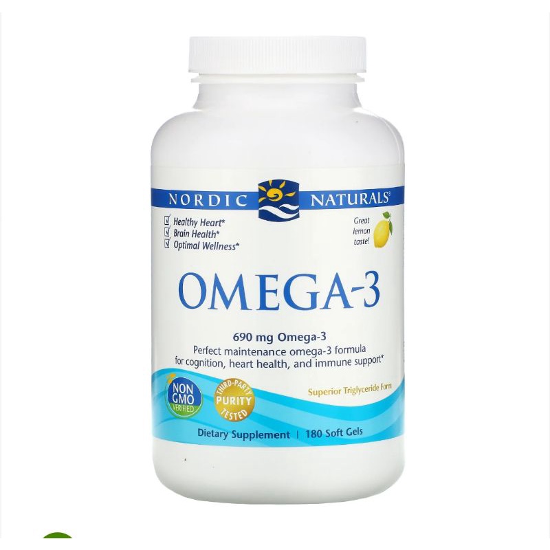 [Date 3/2025] Viên uống bổ sung 690mg Omega 3 Nordic Naturals 180v ...
