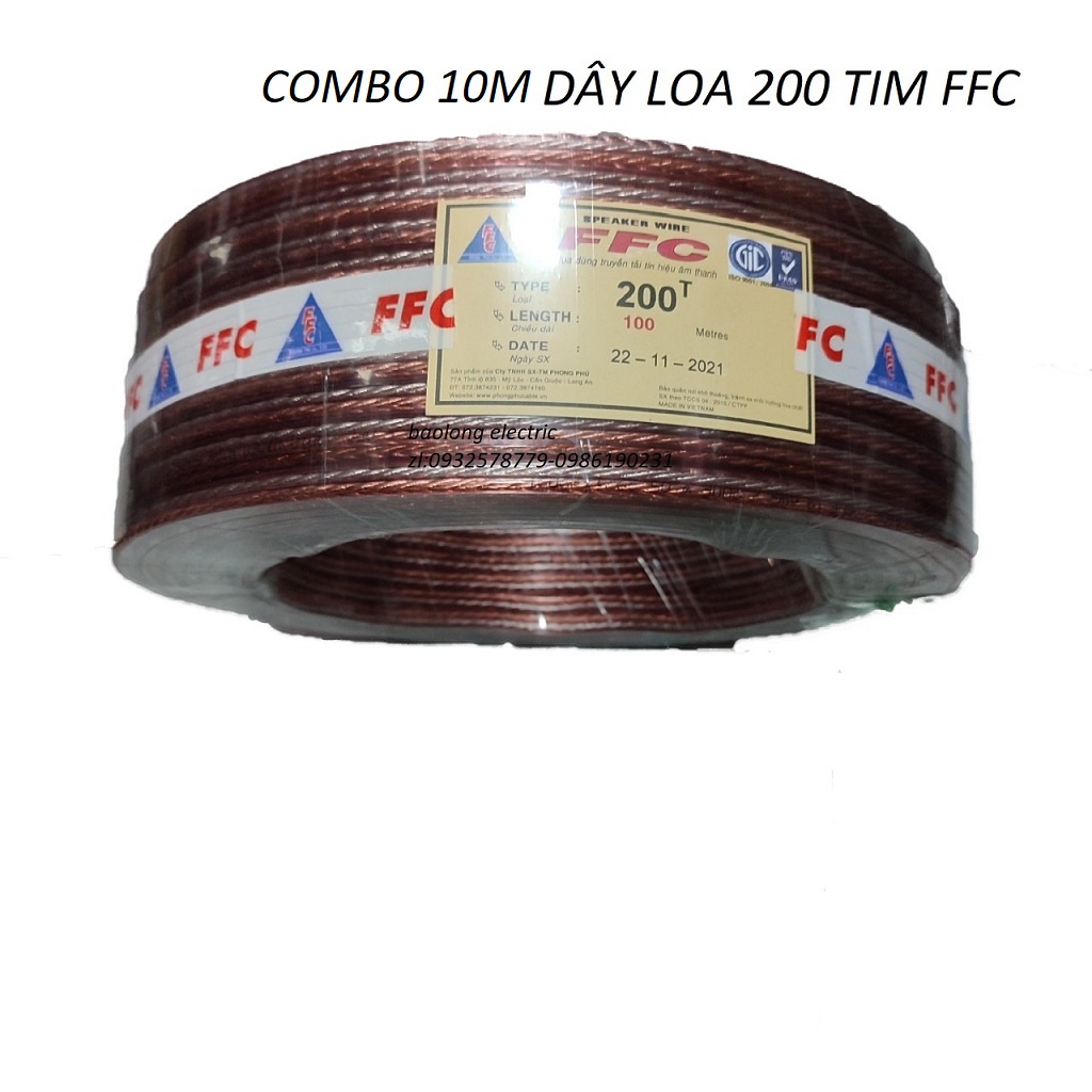 Combo 10m dây loa 200 tim FFC | Shopee Việt Nam
