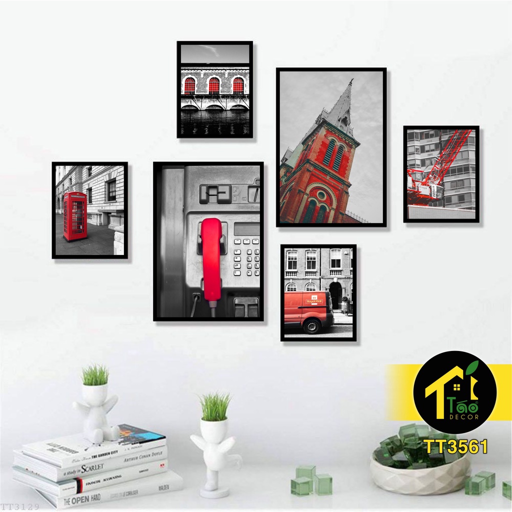 50 Set tranh treo tường, set Nhỏ, 15x20cm, tranh dán tường có sẵn keo ...
