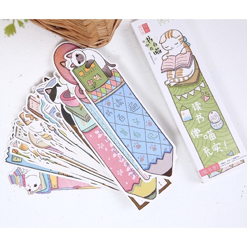 Hộp 30 Bookmark đánh dấu trang hình cute-KTBOOK | Shopee Việt Nam