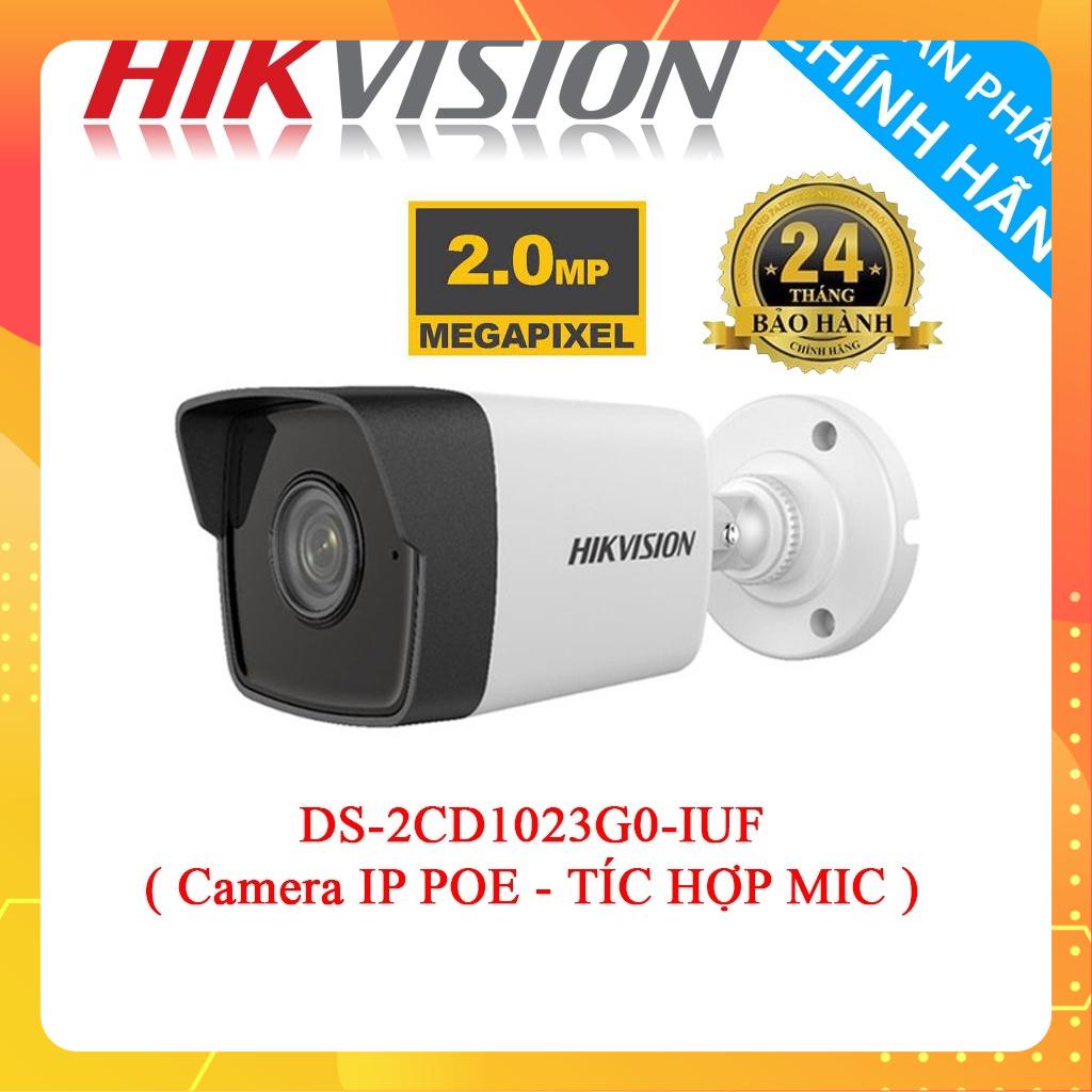 Camera IP POE HIKVISION 2.0MP [ TÍC HỢP MIC ] DS-2CD1023G0-IUF - Hàng Chính Hãng | Shopee Việt Nam