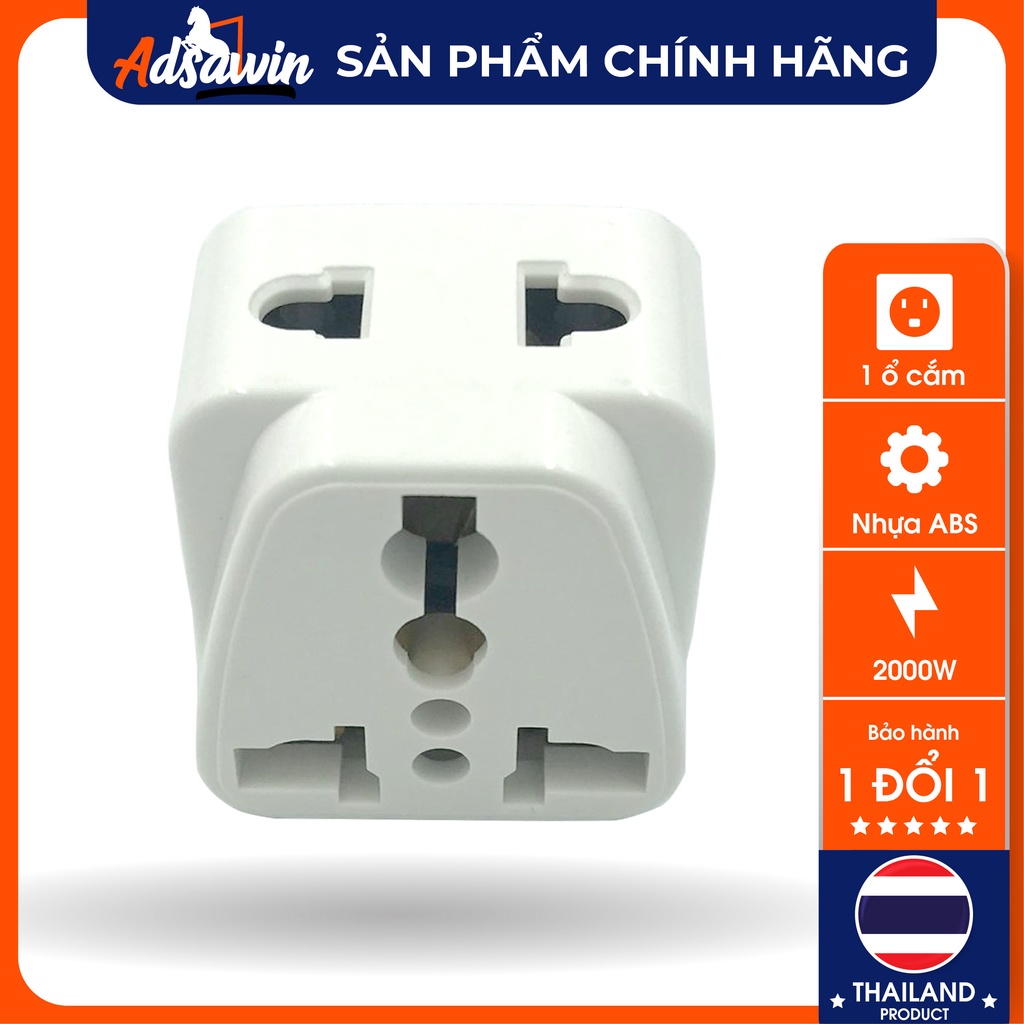 Ổ cắm (Phích cắm) chia ổ THAILAND KT90-B,chuyển đổi 3 chấu sang, 2000W ...