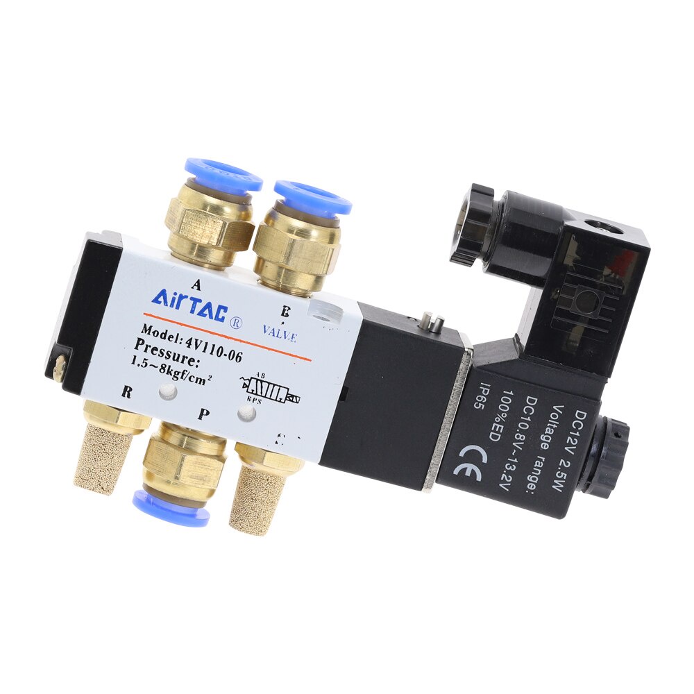 Bộ van điện từ 4v110-06 airtac lắp ống 4mm 6mm 8mm | Shopee Việt Nam