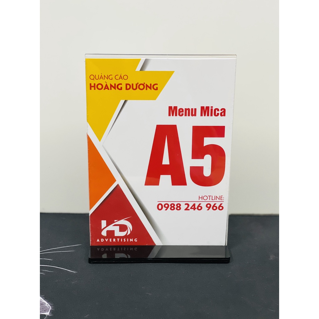 Menu mica để bàn A5, Menu A5, Kệ menu để bàn A5, Menu Mica | Shopee ...