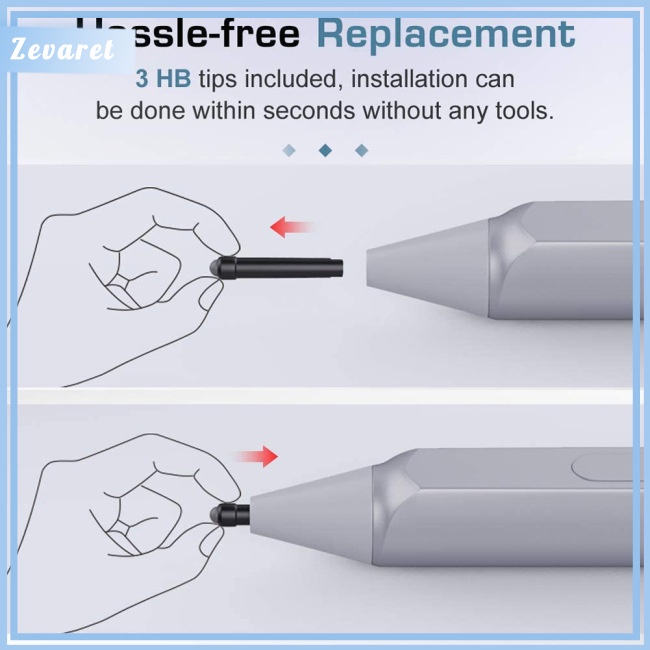 Set 3 Đầu Bút Cảm Ứng Cao Su Cho Máy Tính Bảng Surface Pen Hb Type ...