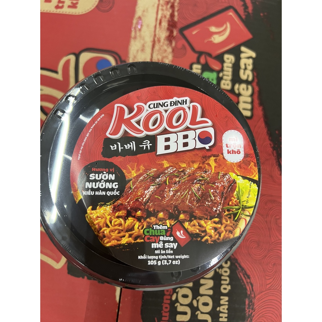 MÌ TRỘN CUNG ĐÌNH KOOL BBQ SƯỜN NƯỚNG KIỂU HÀN QUỐC 105g | Shopee Việt Nam
