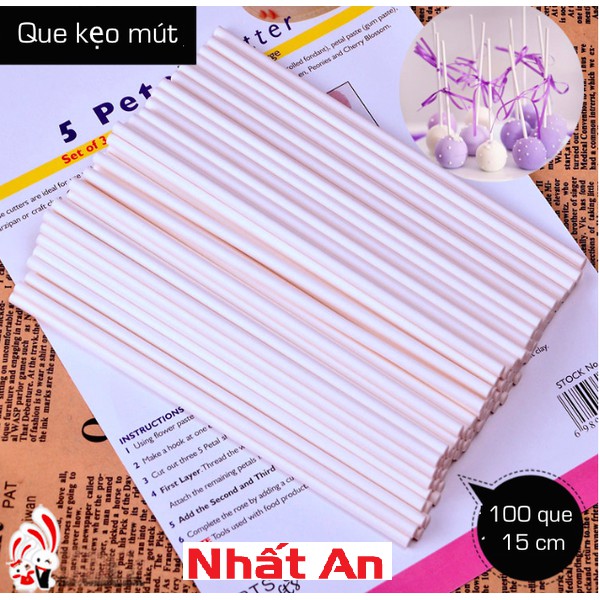 Que kẹo mút giấy 15cm (100 que) | Shopee Việt Nam