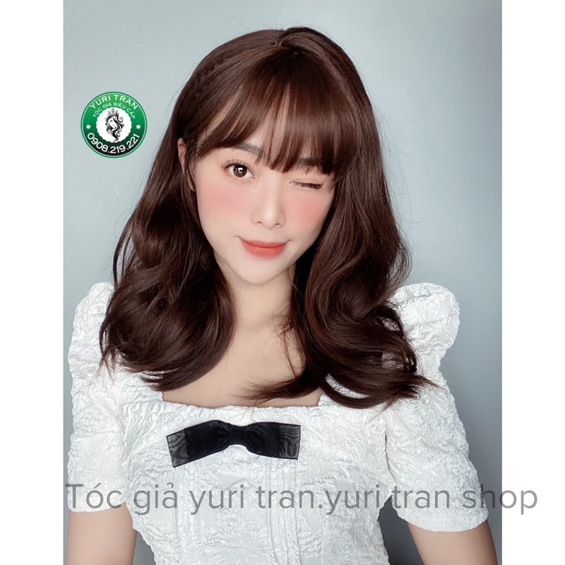 TÓC GIẢ BỘ NGUYÊN ĐẦU YURI TRAN - DÁNG XOĂN NHẸ SIÊU TỰ NHIÊN - MÀU NÂU CHOCO NHƯ ẢNH CHỤP THẬT ...