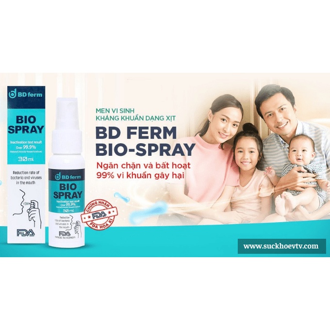 Xịt Họng Sinh Học Bdferm Bio Spray 30ml - Nhập Khẩu Chính Hãng | Shopee ...