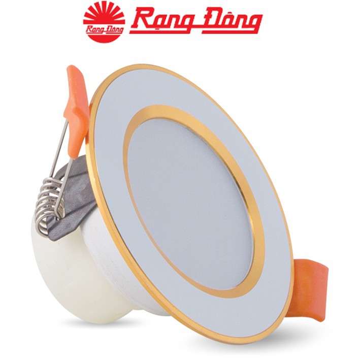 Đèn LED Downlight âm trần đổi màu 3W Rạng Đông AT10 DM 60/3W, Viền mạ vàng tinh tế | Shopee Việt Nam