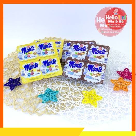 Lốc 4 hộp váng sữa Monte 55g (Đủ vị) | Shopee Việt Nam