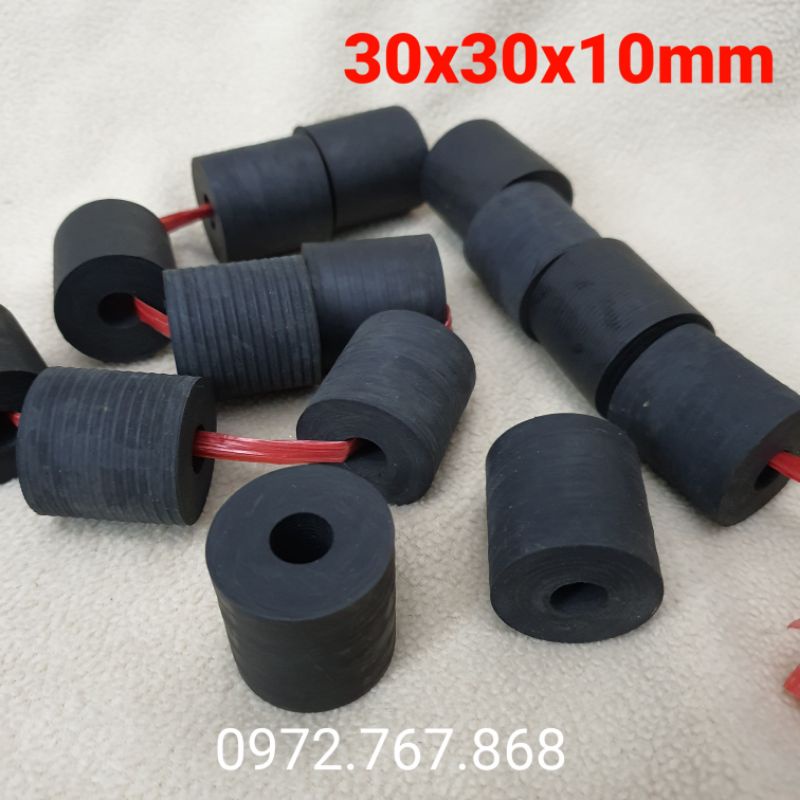 Đệm cao su 30*30*10mm (Giá 10 Cái) đường kính ngoài 30mm, cao 30mm, lỗ 10mm | Shopee Việt Nam