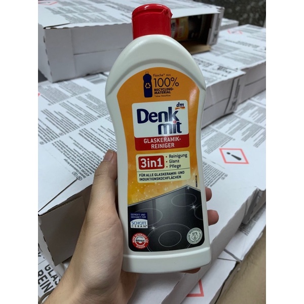 Dung dịch vệ sinh bếp DENKMIT 3 IN 1 nhập khẩu Đức 300ml, lau bếp từ, mặt kính | Shopee Việt Nam