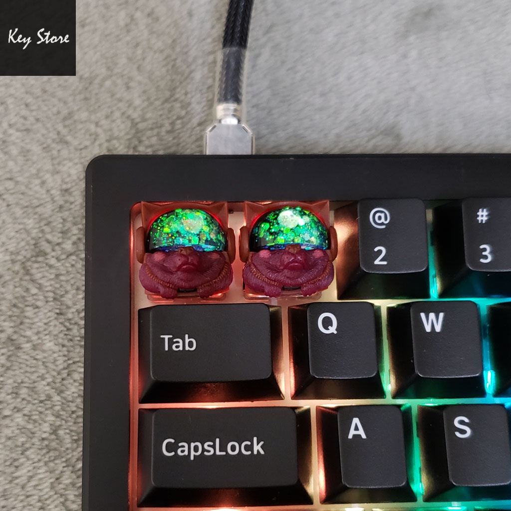 Nút bàn phím cơ artisan keycap sirius màu nâu hồng | Shopee Việt Nam