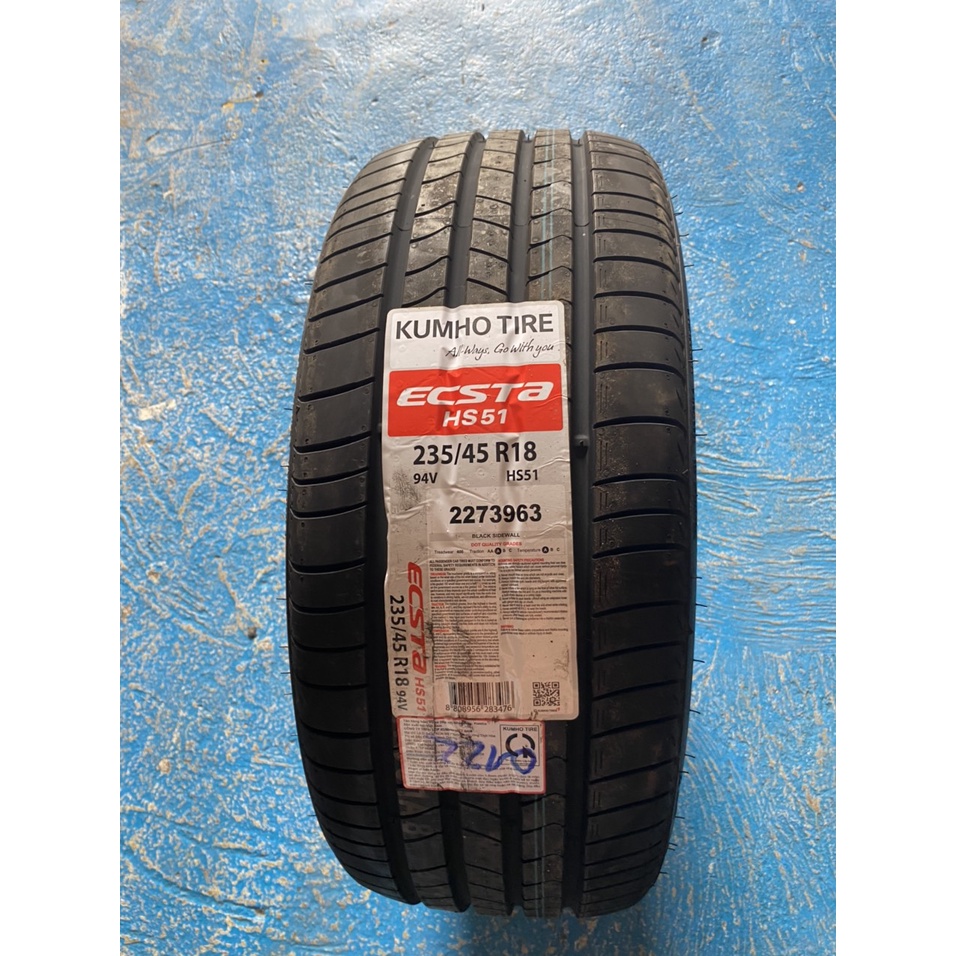 Lốp Kumho 235/45R18 HS51 ( Huyndai OE: Kona ) | Shopee Việt Nam