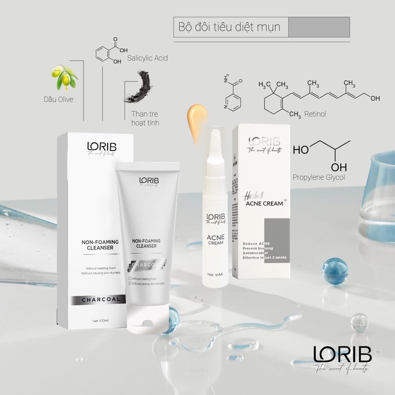 Combo Kem Mụn và Sữa Rửa Mặt Lori b | Shopee Việt Nam