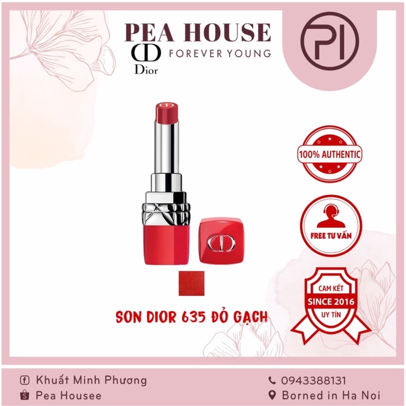 Son Dior 635 đỏ gạch unbox hoặc móp vỏ giấy | Shopee Việt Nam