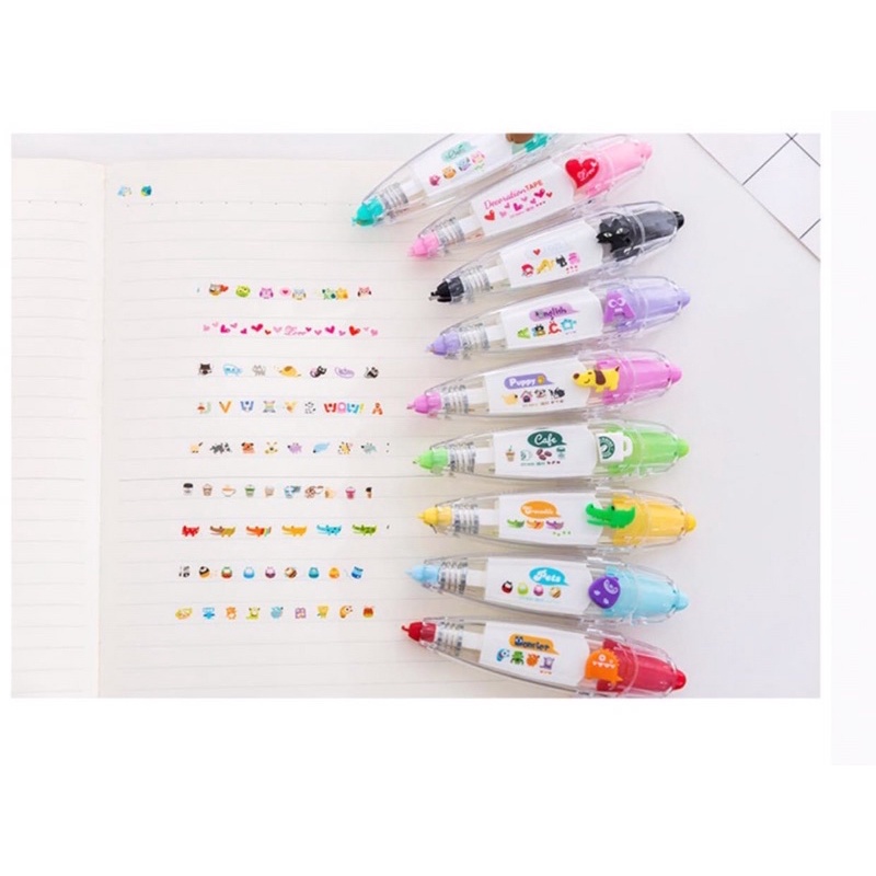 Bút xóa kéo sticker nhiều mẫu 6mm x 4m | Shopee Việt Nam