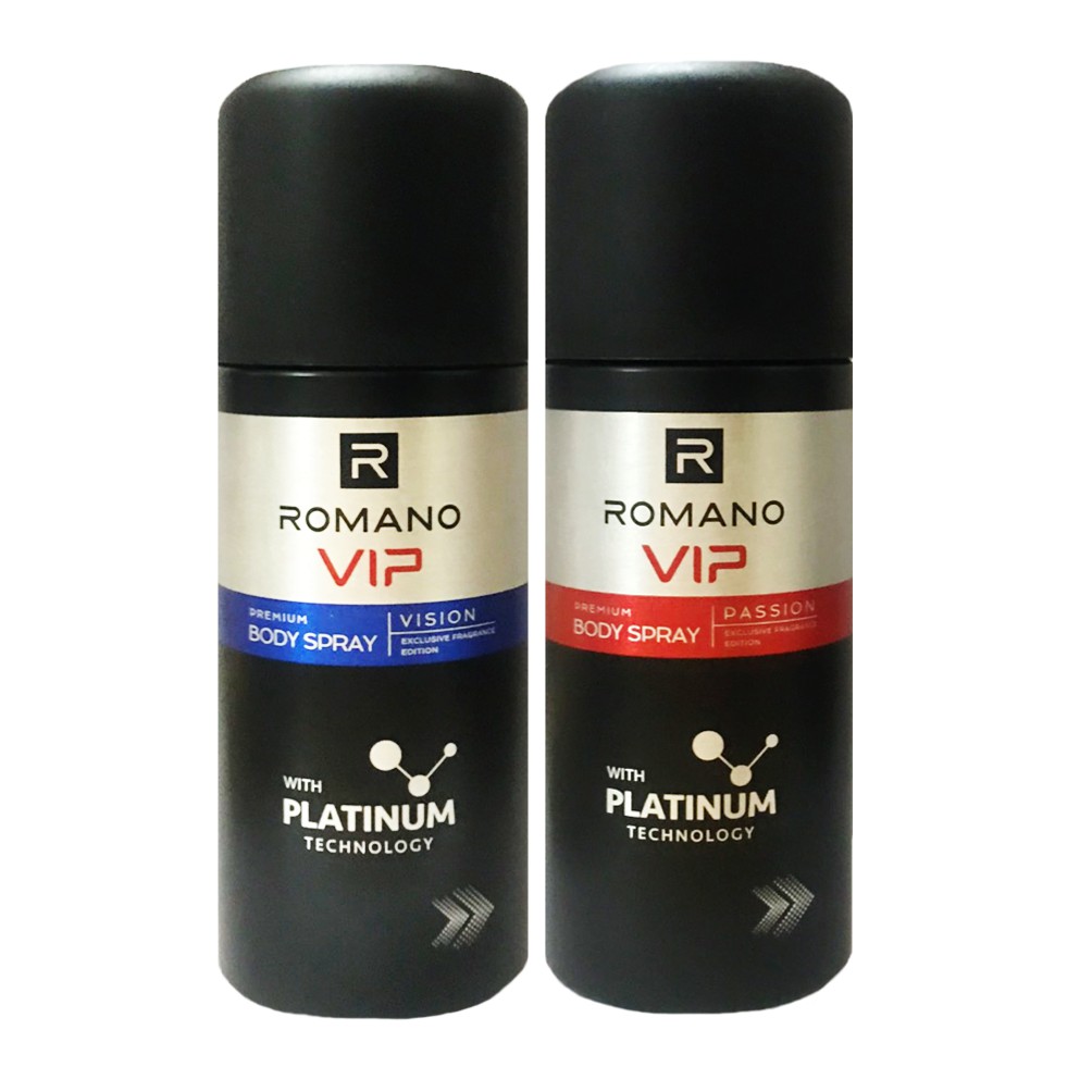 Bộ 2 Chai Xịt Ngăn Mùi Nước Hoa Cao Cấp ROMANO VIP PLATIMUM 150ml/chai ...