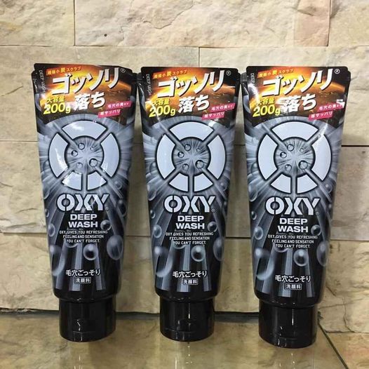 Sữa rửa mặt than hoạt tính Oxy Deep Wash 200g cho Nam giới-hàng nội địaNhật bản | Shopee Việt Nam