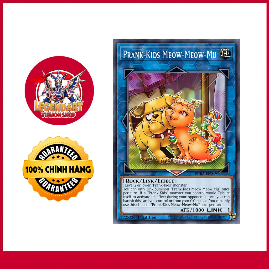 [Thẻ Bài Yugioh Chính Hãng] Prank-Kids Meow-Meow-Mu | Shopee Việt Nam